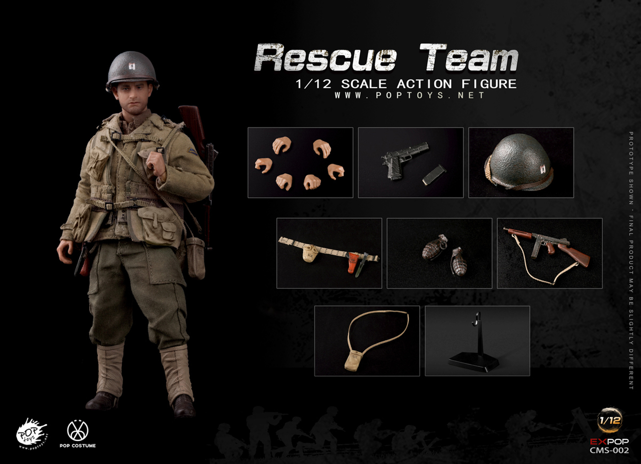 CMS002 POP Toys 1:12 Classic Figure - WWII US Rescue Squad Captain ...