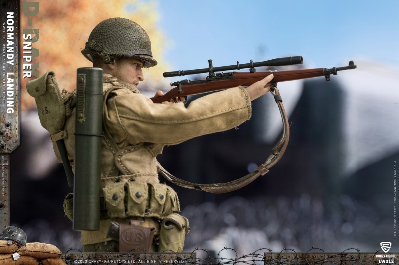 CF-LW012 CrazyFigure 1/12 WWII U.S. Rangers On D-Day Sniper - NovelToys ...