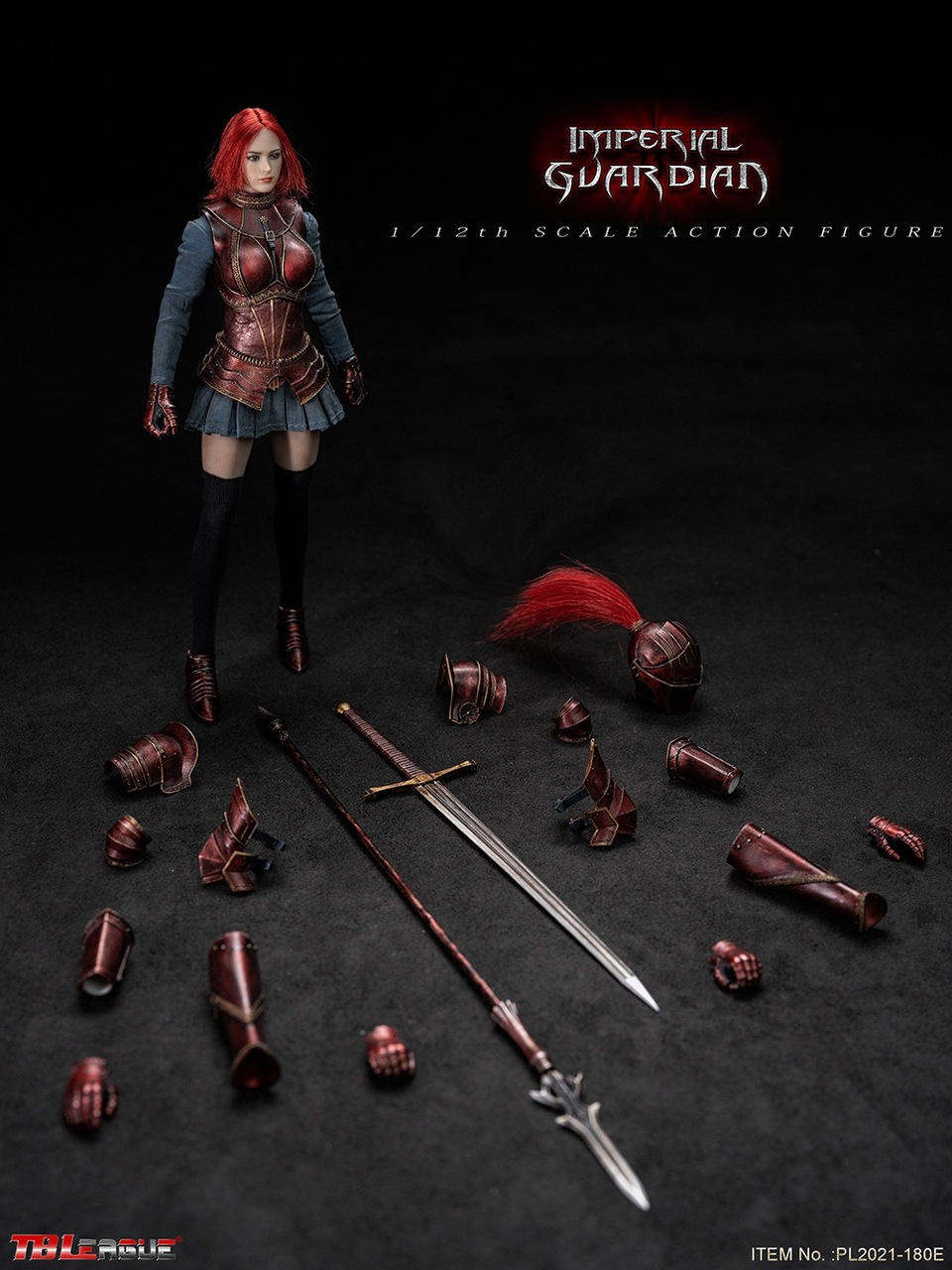 PL2021-180E TBLeague 1/12 Red Imperial Guardian Female Figure ...
