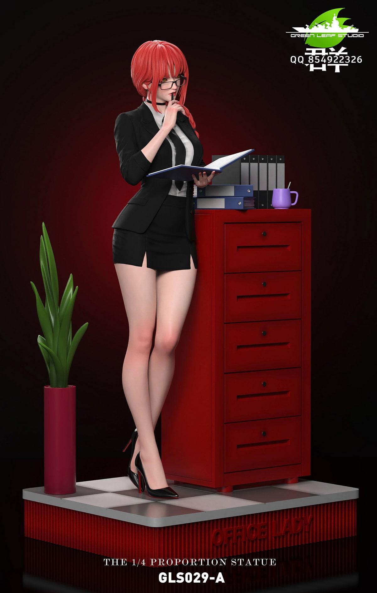 GLS029-A - GREEN LEAF STUDIO 1/4 OFFICE LADY - Makima Statue (Single ...
