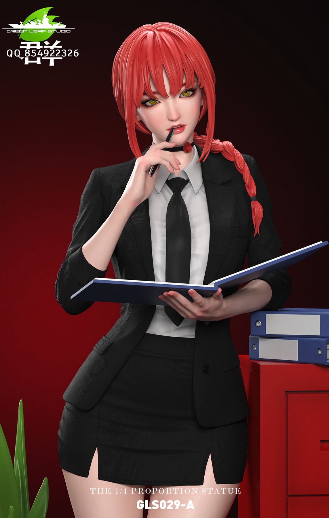 GLS029-A - GREEN LEAF STUDIO 1/4 OFFICE LADY - Makima Statue (Single ...