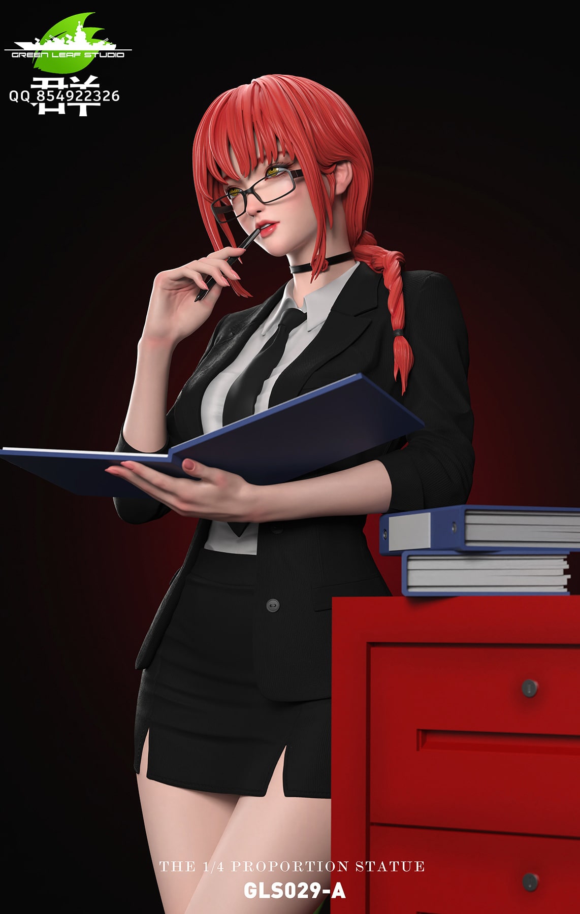 GLS029-A - GREEN LEAF STUDIO 1/4 OFFICE LADY - Makima Statue (Single ...