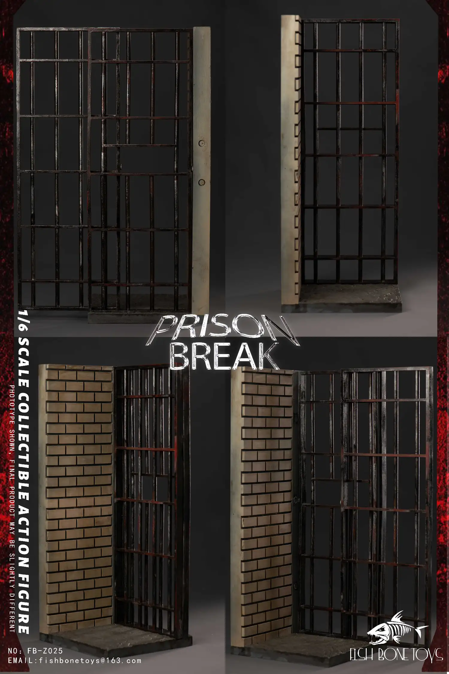 FB-Z025 - FISH BONE TOYS - 1/6 Magnetic Opening and Closing Prison ...