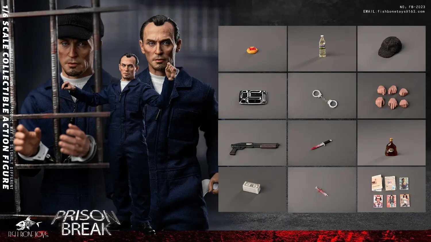 FB-Z025 - FISH BONE TOYS - 1/6 Magnetic Opening and Closing Prison ...